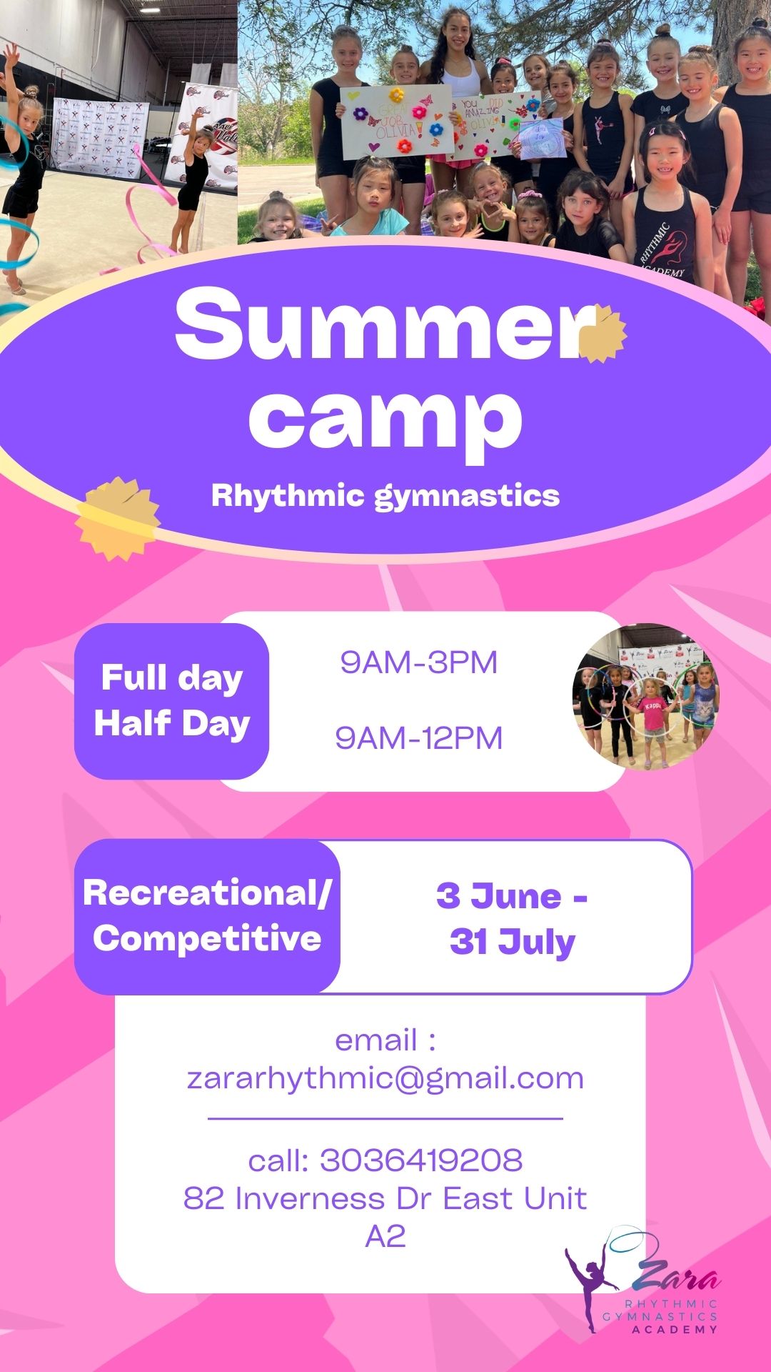 Zara rhythmic gymnastics Academy